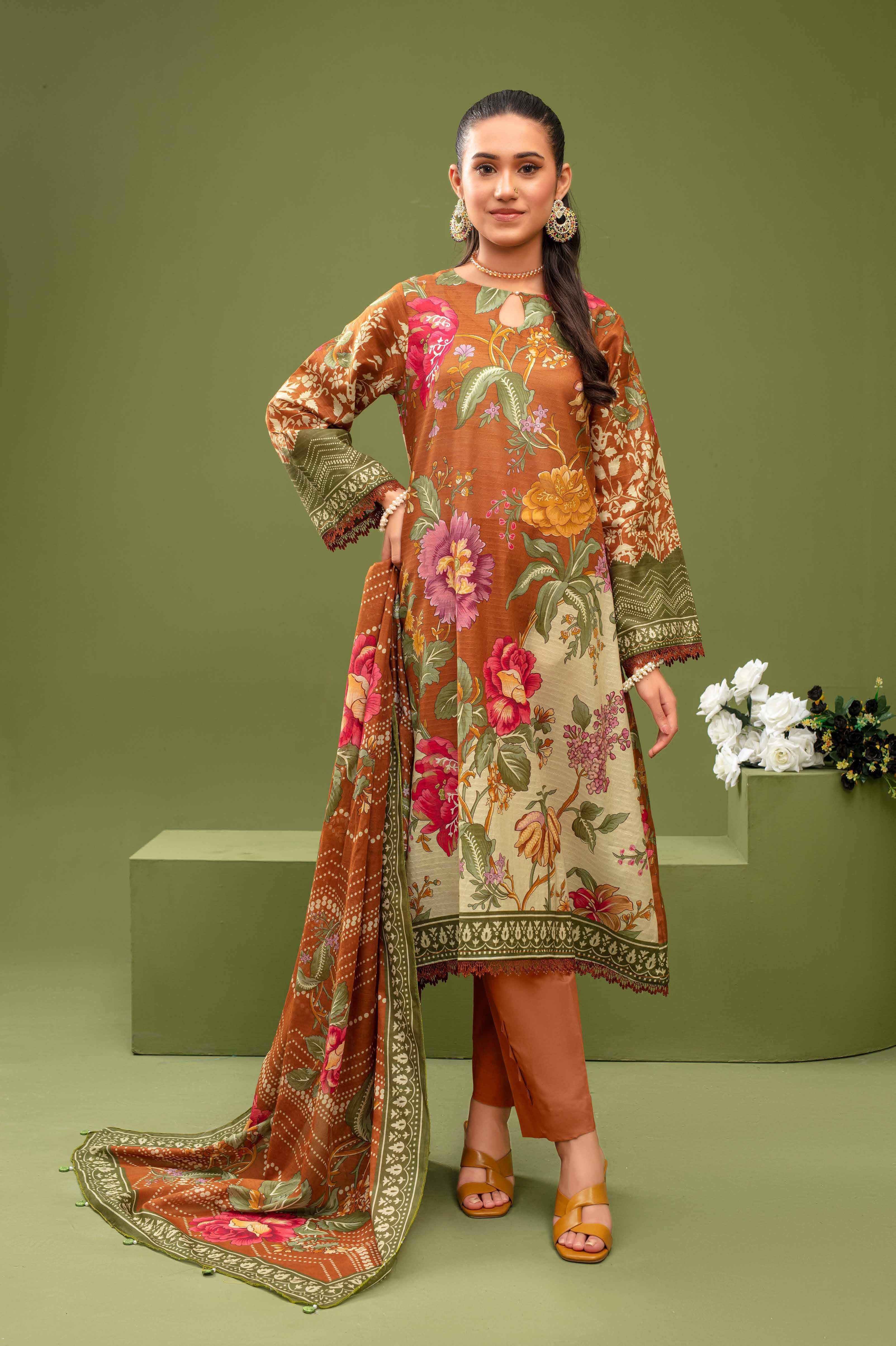 Fiza noor 3-Piece Unstitched Lawn Suit – Digital Elegance Collection R ...